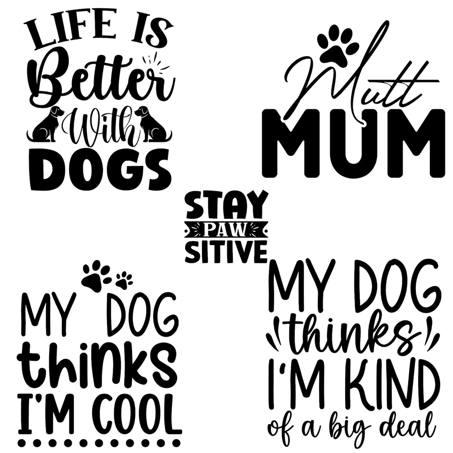 35 Dog Quote Bundle Svg Dxf Eps Ppng | Funny Dog Lover Sayings | Pet ...