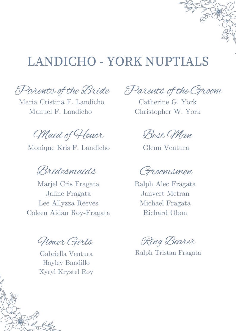 Dusty Blue Minimalist Wedding Invitation With Timeline - Etsy