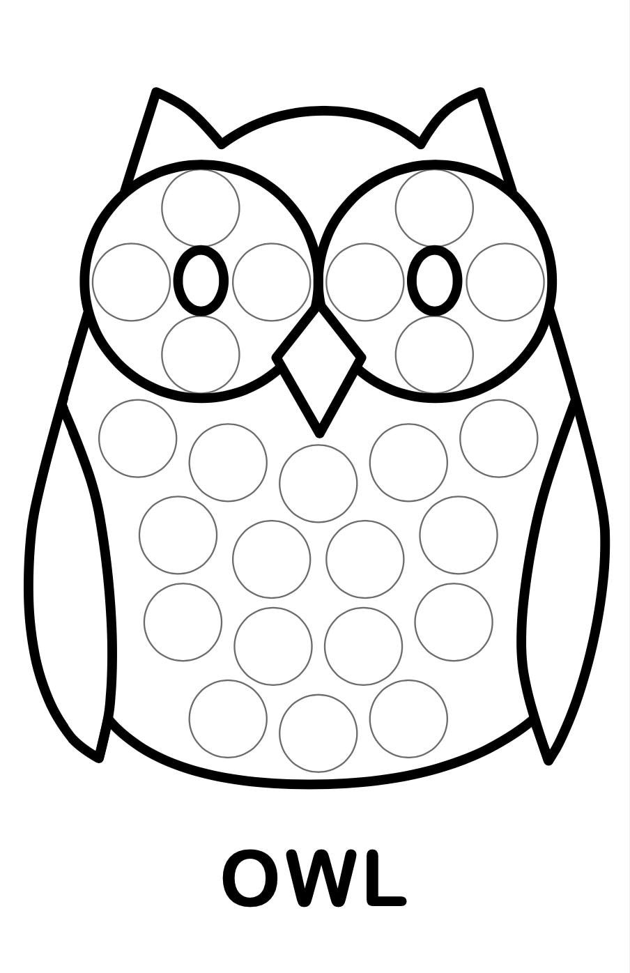 Owl and Rabbit Dobber Activity Sheets - Etsy