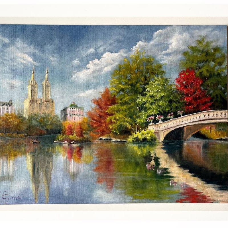 Original Bridge Painting - Etsy