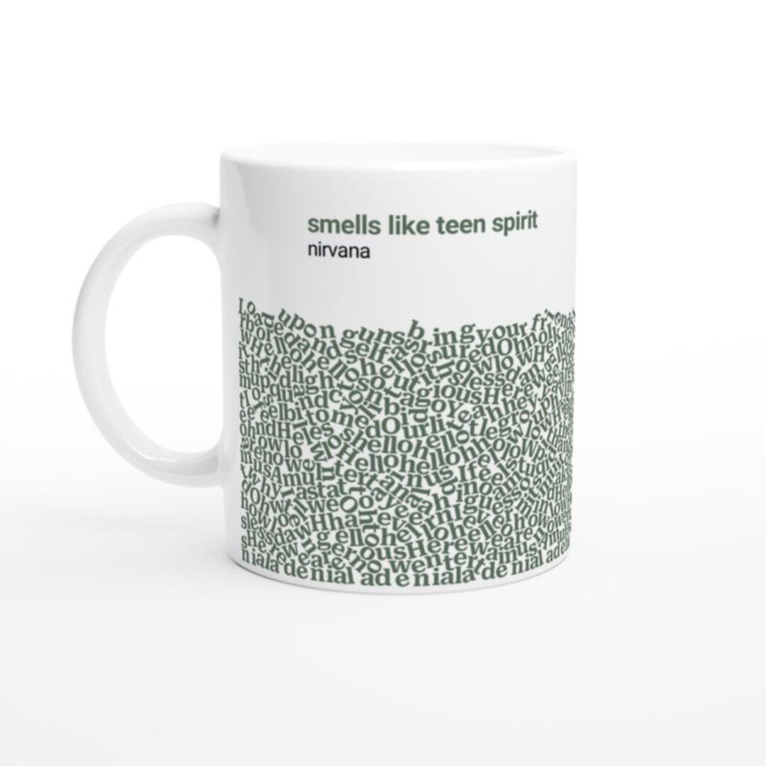 Nirvana : Smells Like Teen Spirit Coffee Mug, Modern, Minimalist ...