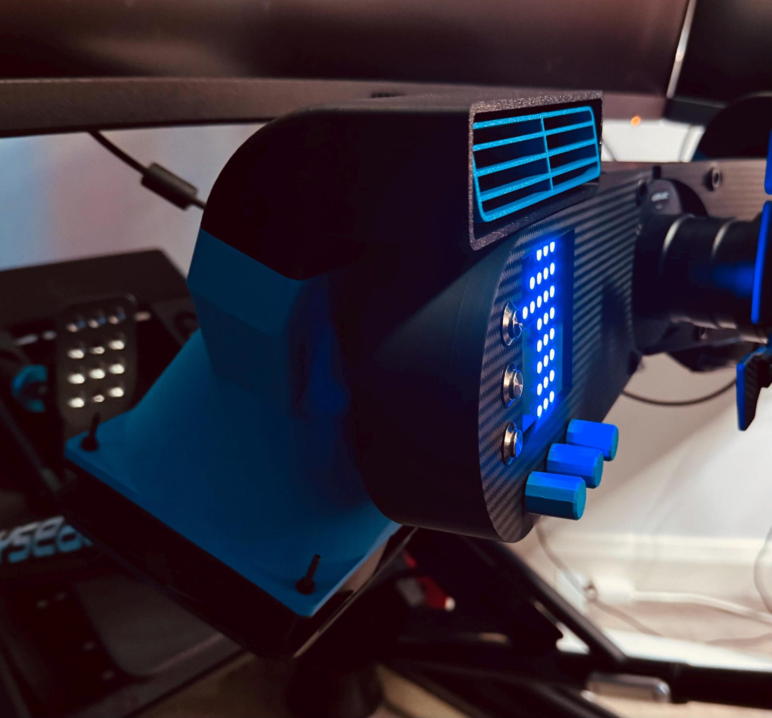 Sim Racing Button Box Dashboard With Iflag & Wind Simulator - Simagic ...