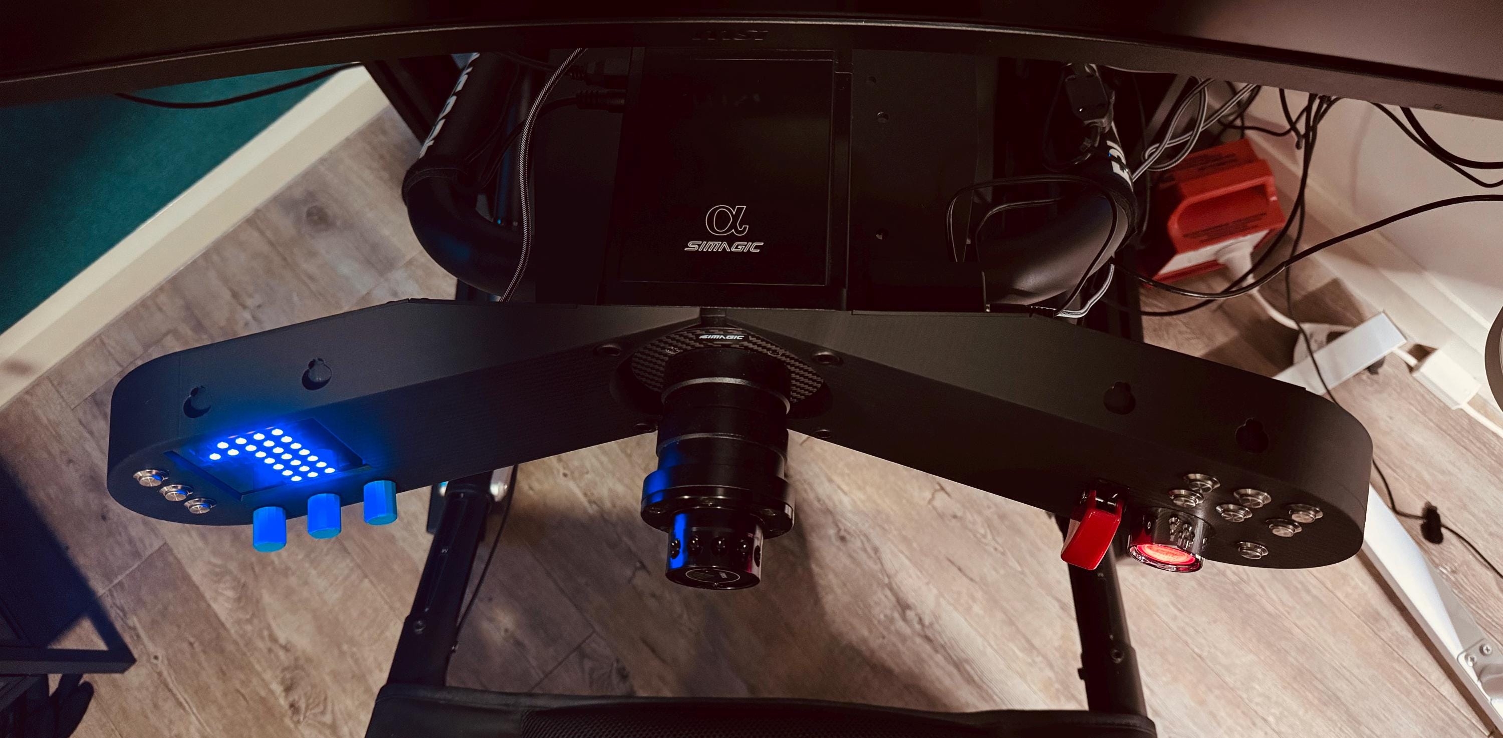 Sim Racing Button Box Dashboard With Iflag & Wind Simulator - Simagic ...