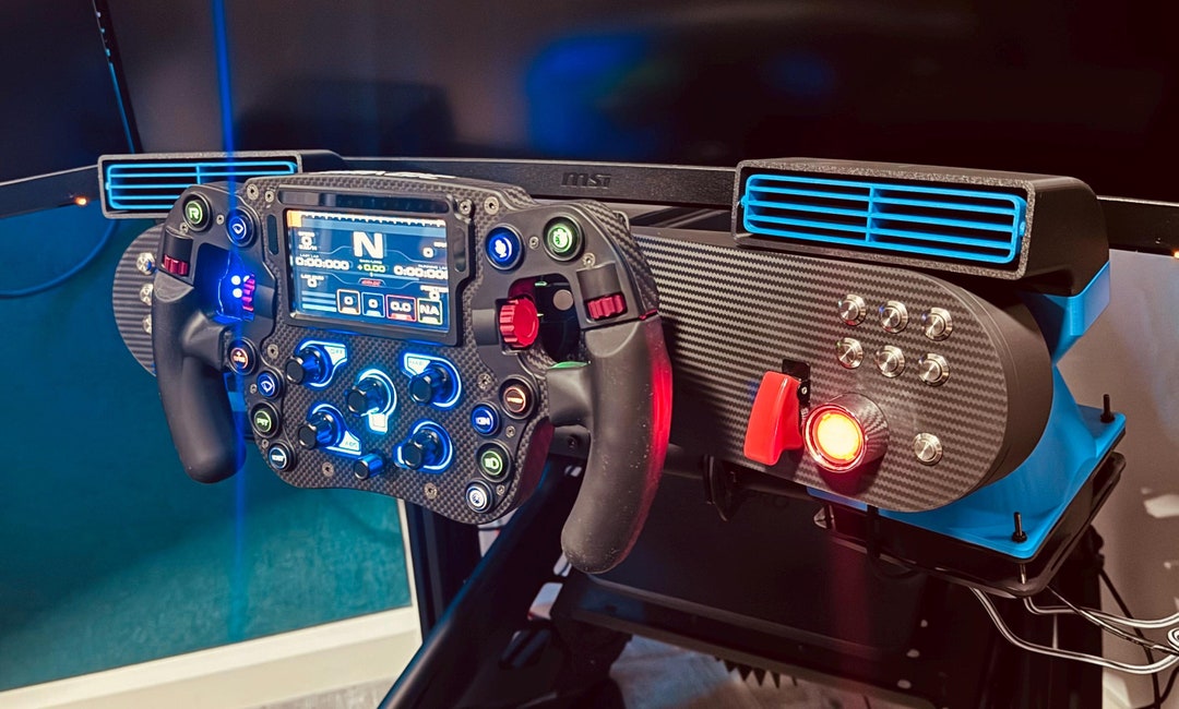 Sim Racing Button Box Dashboard With Iflag + Wind Simulator - Simagic ...