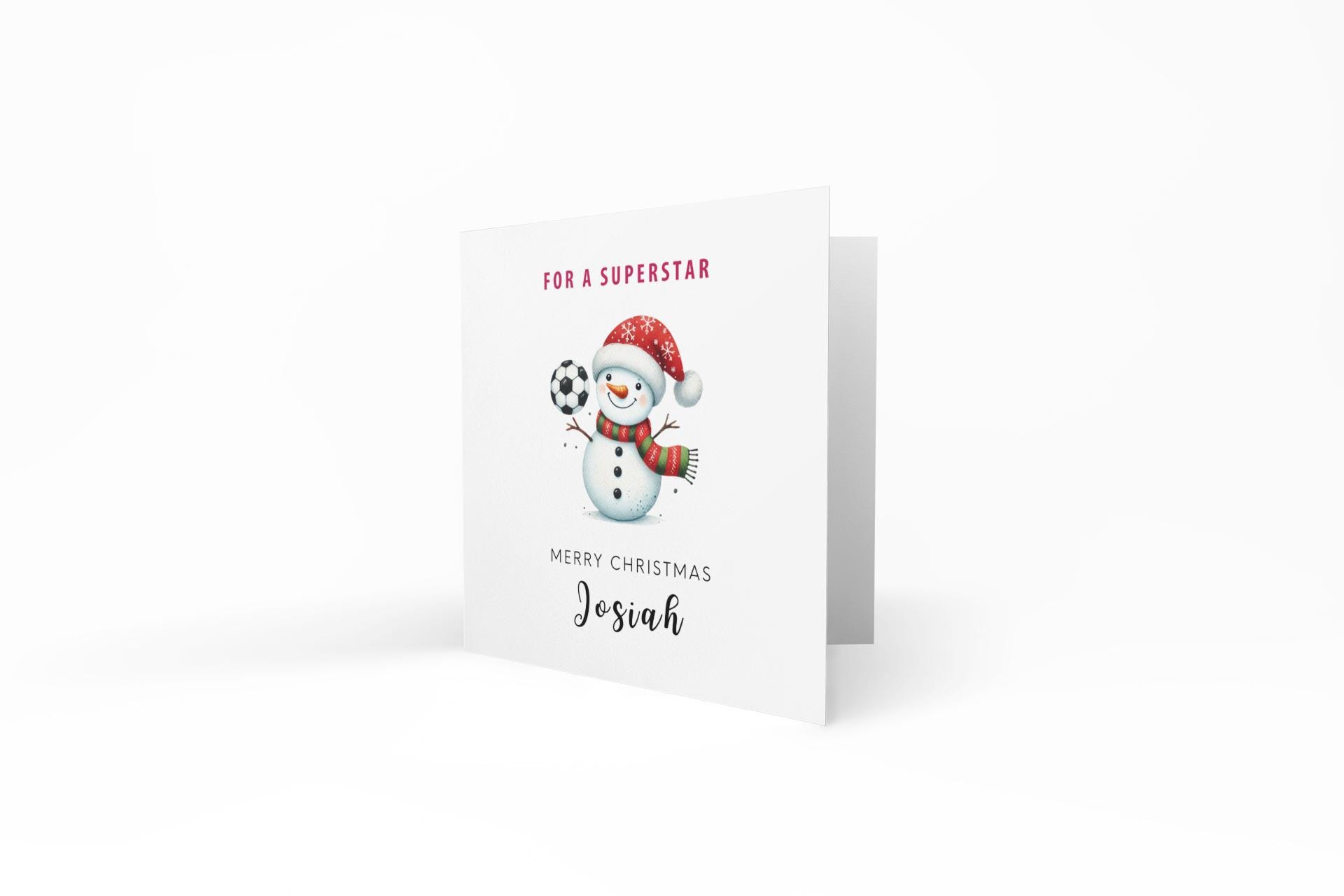Personalised Soccer Christmas Card, Christmas Card for Soccer Lovers ...