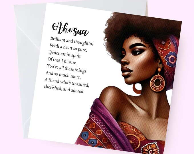 Sister Love Card, Black Woman Sister Card, Heartfelt Sister Card ...