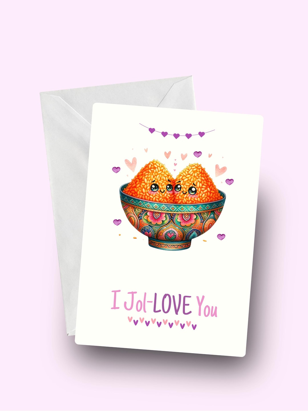 Jollof Greeting Card, I Jol-love You Card, Love Greeting Card, Funny ...