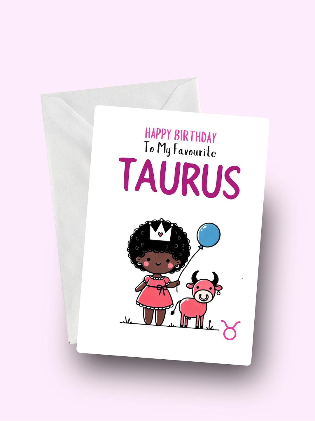 Happy Birthday Taurus Card, Favorite Taurus, Zodiac Birthday Greeting ...