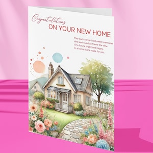 Congratulations New Home Card, Artistic Design, Housewarming Greeting ...