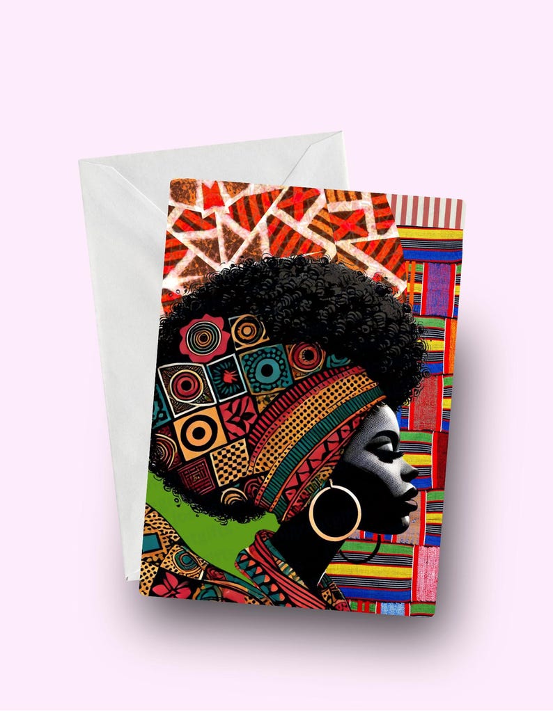 African American Black Woman Birthday Card, Ethnic Black Greeting Cards ...
