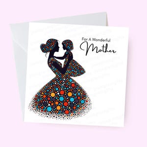 Artistic Mother and Daughter Card, for a Wonderful Mother Card ...