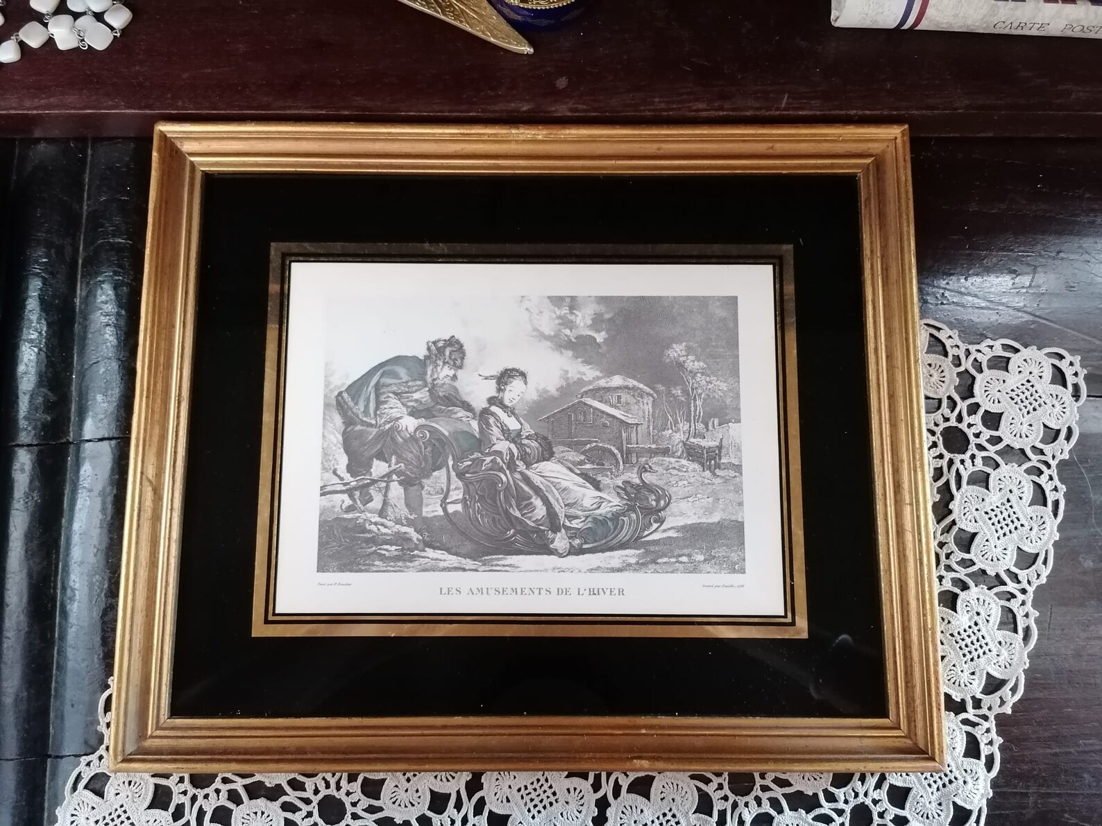 Vintage Big Square Picture Frame\ Brass Picture Frame\ Antique Woman ...