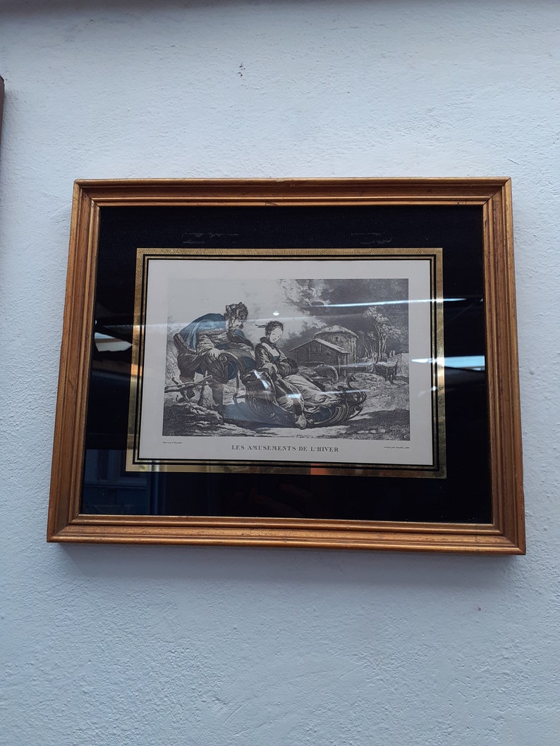 Vintage Big Square Picture Frame\ Brass Picture Frame\ Antique Woman ...