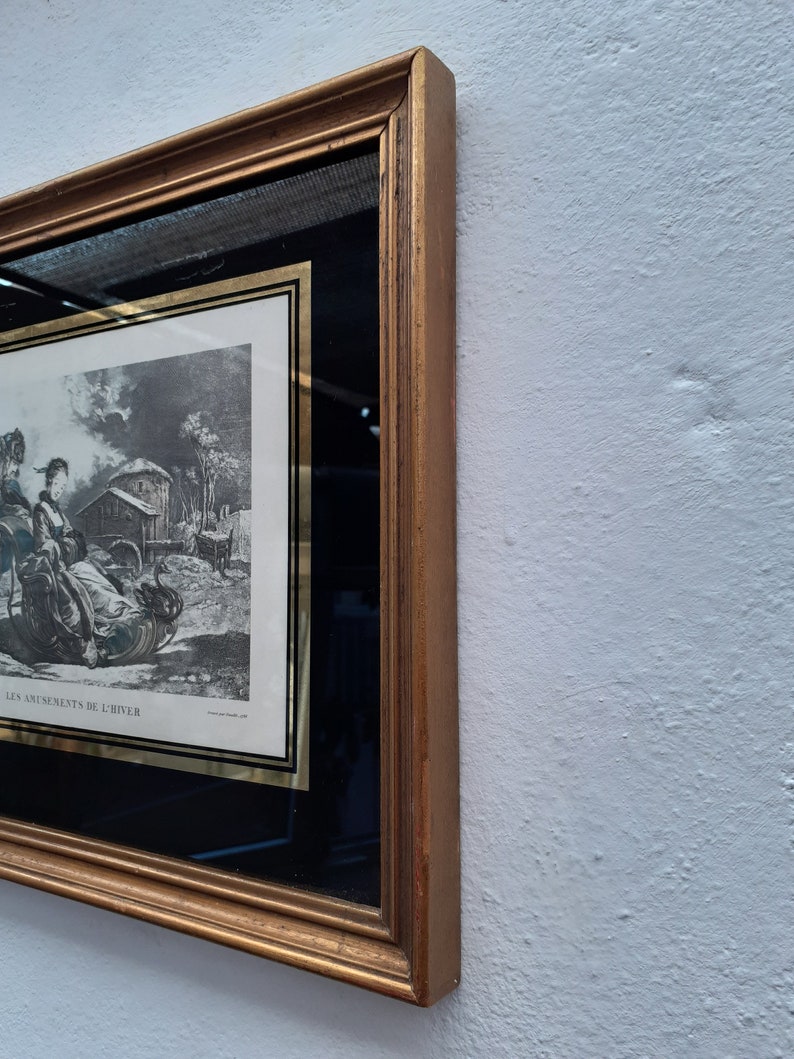 Vintage Big Square Picture Frame\ Brass Picture Frame\ Antique Woman ...