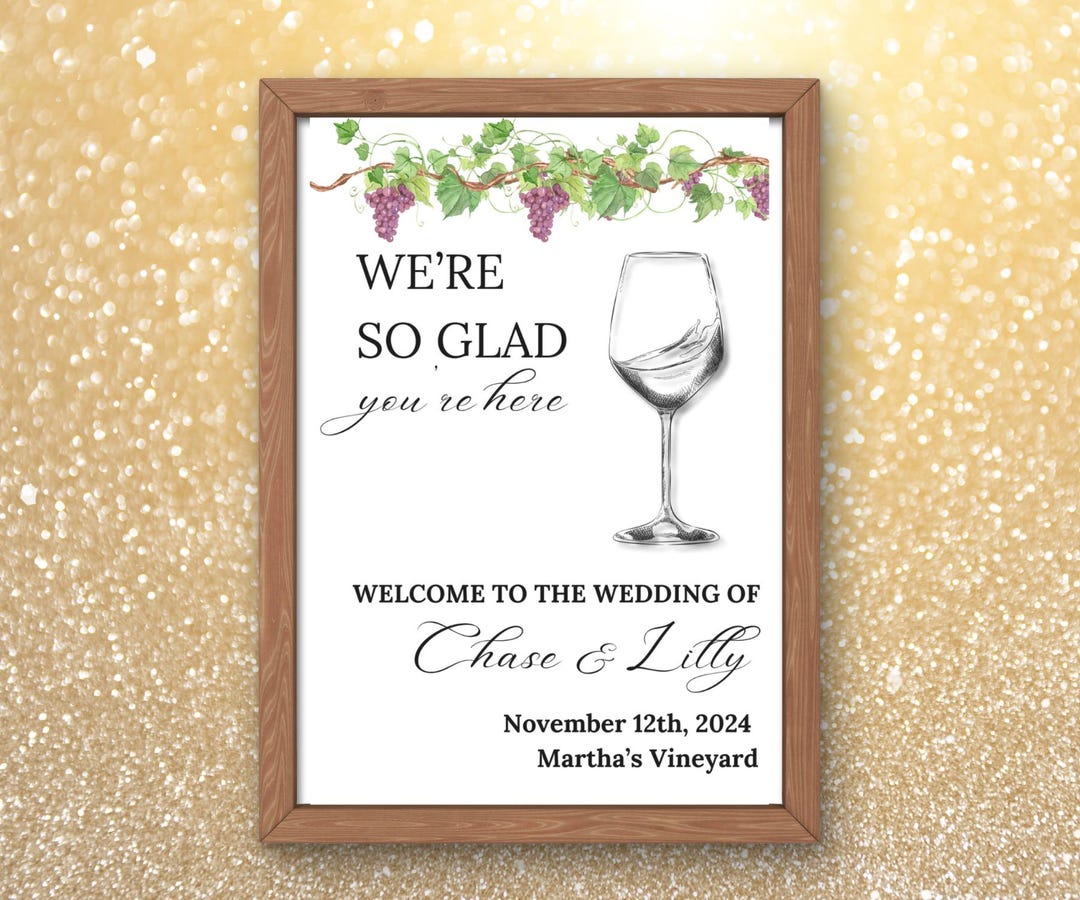 Wedding Welcome Sign Vineyard - Etsy