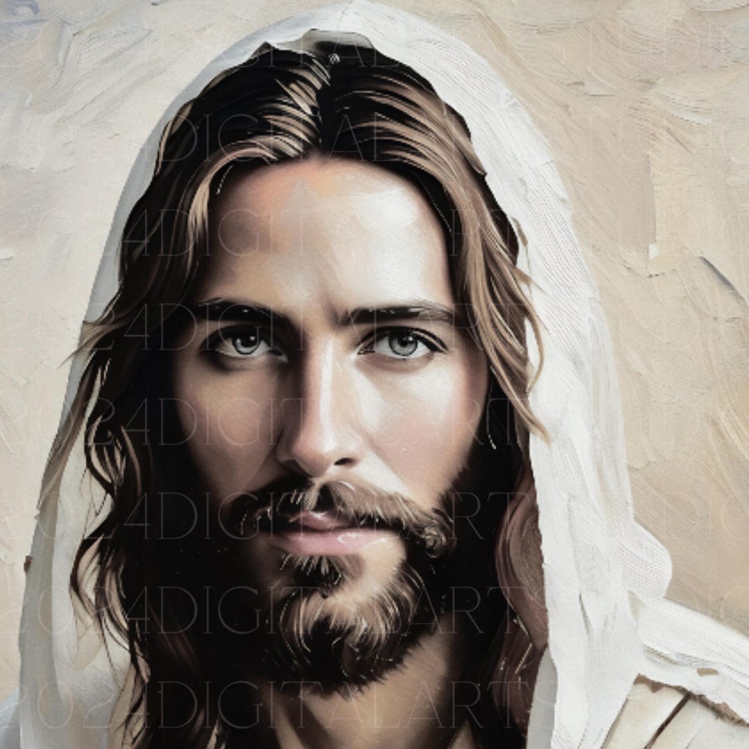 Jesus Picture Portrait, Digital Download Painting, Jesus Christ Art ...