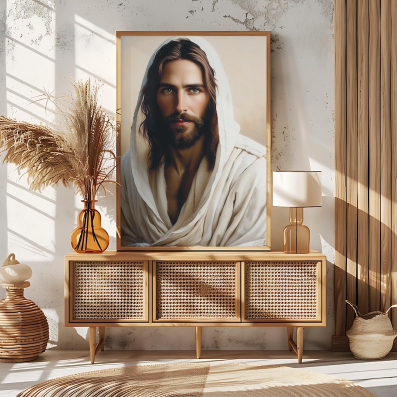 Jesus Picture Portrait, Digital Download Painting, Jesus Christ Art ...