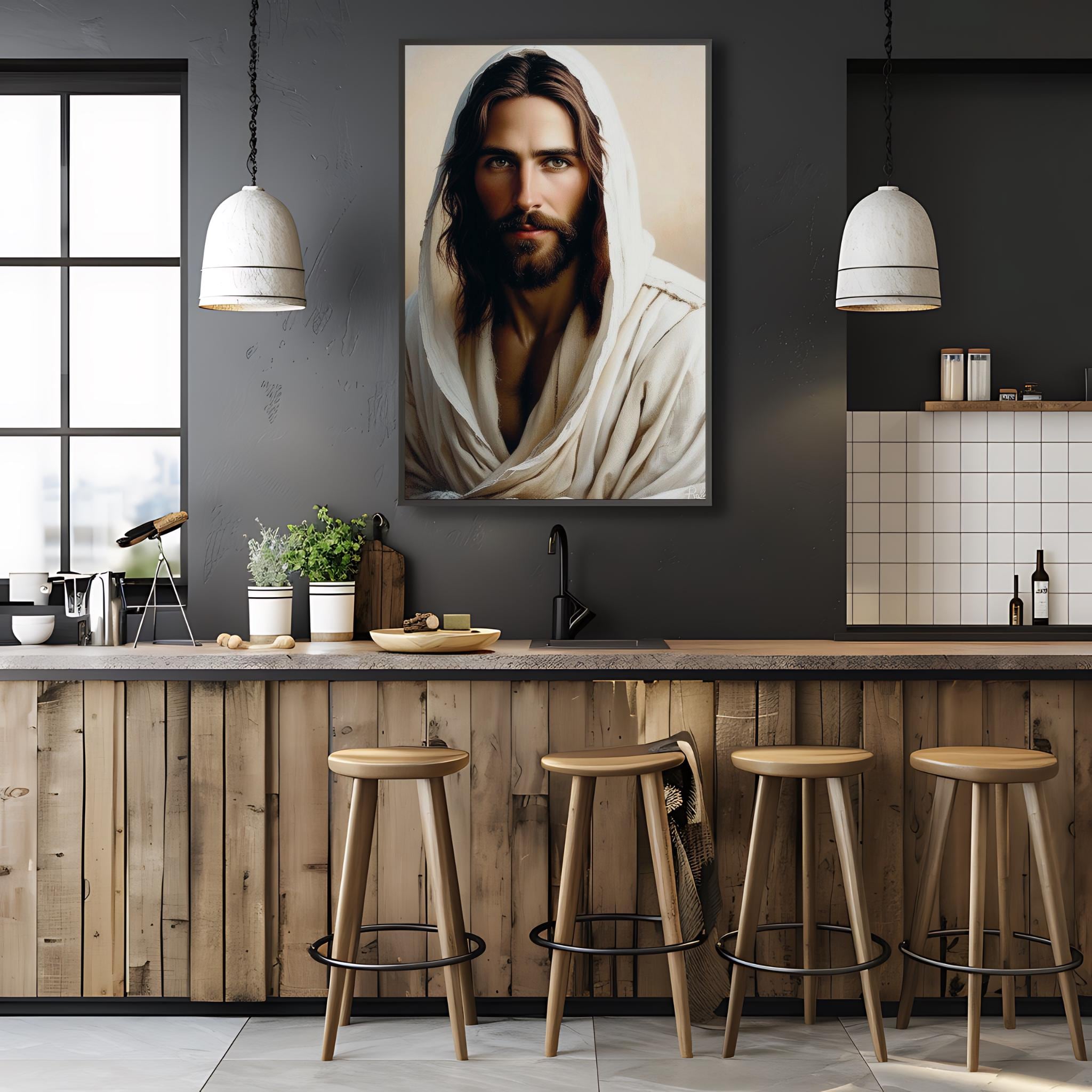 Jesus Picture Portrait, Digital Download Painting, Jesus Christ Art ...