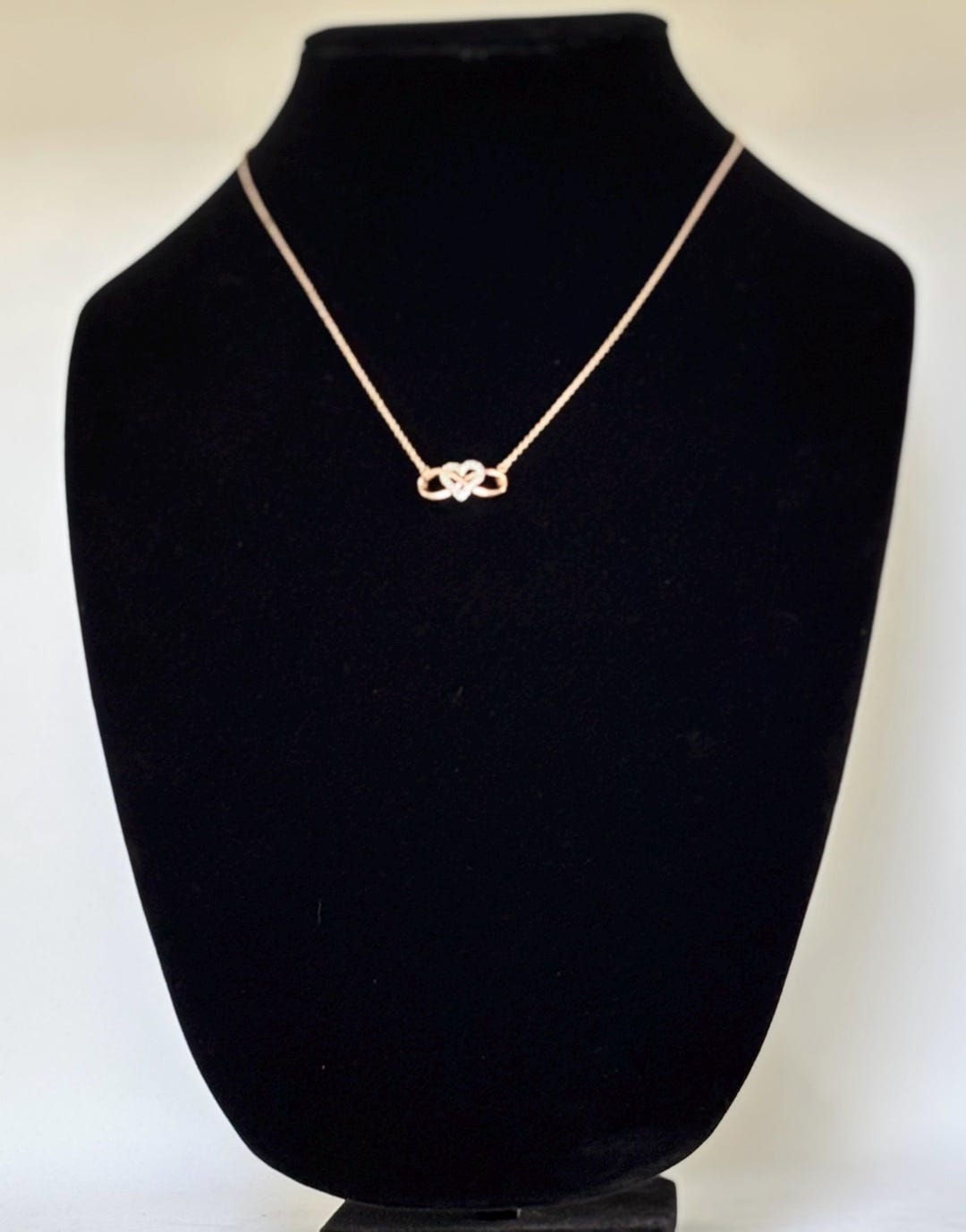 KA 1772 Italian Rose Gold Infinity Heart Necklace - Etsy