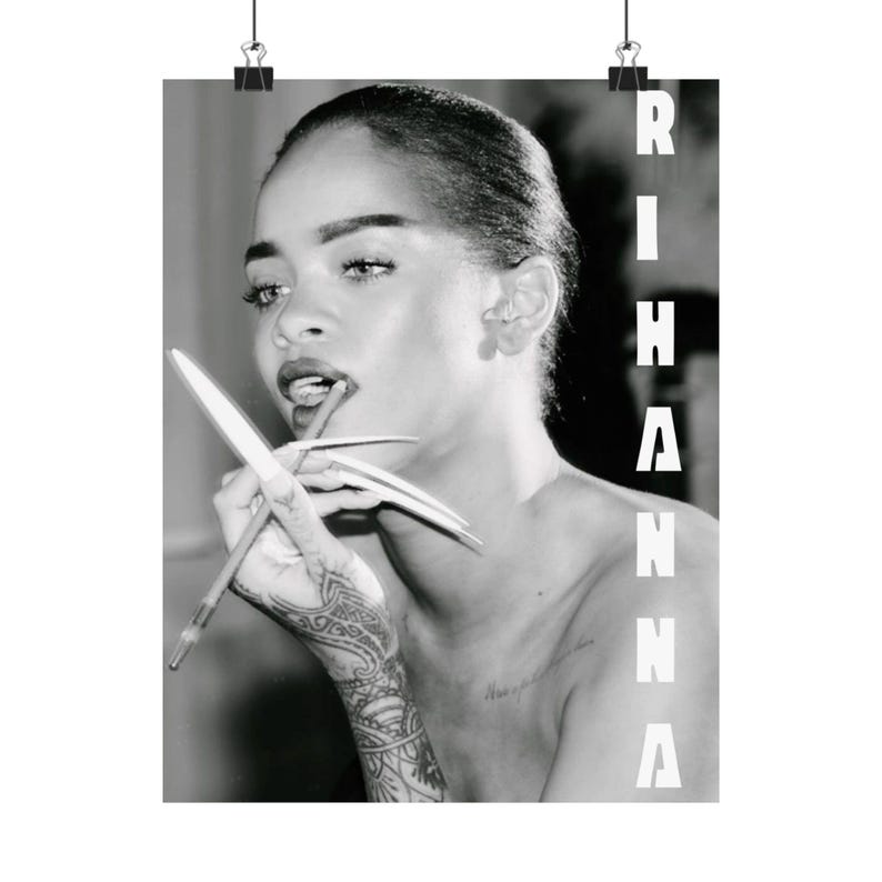 Rihanna Celebrity Matte Vertical Poster, Trendy Wall Art, Girl's Room ...