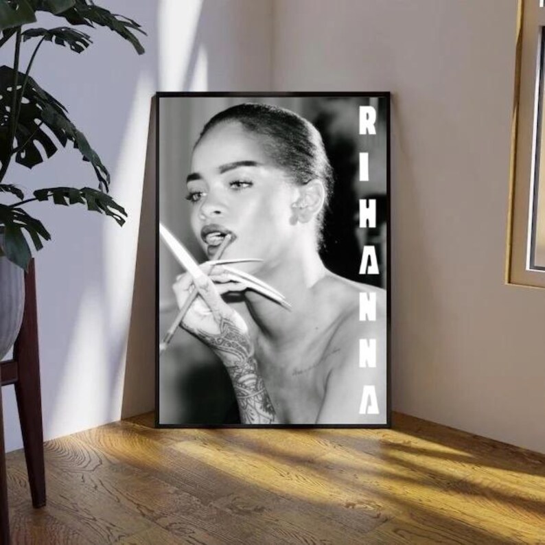 Rihanna Celebrity Matte Vertical Poster, Trendy Wall Art, Girl's Room ...