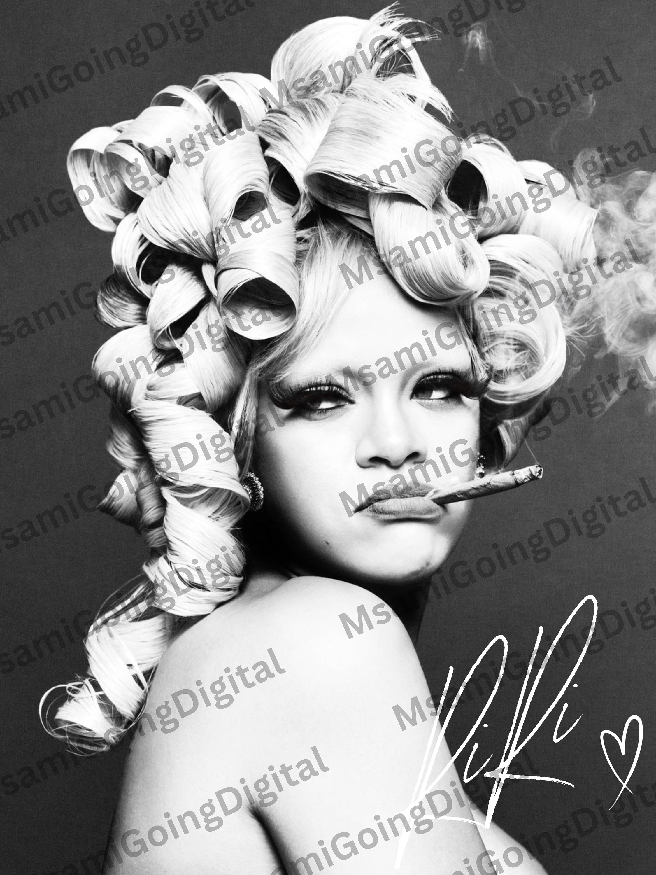 Rihannah Digital Download Signed Poster for Rihannah Navy, Rih Fans ...