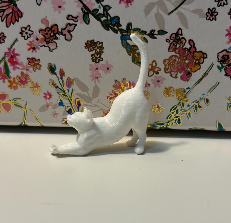 Miniature Stretching Cat 1:12th Scale for Dollhouse Animal - Etsy