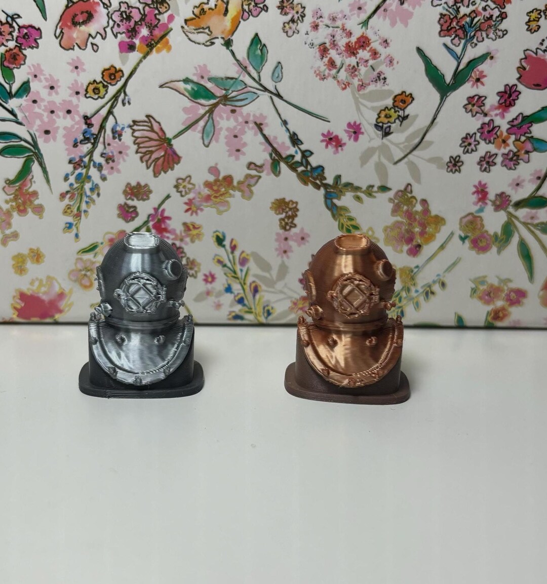 Miniature Diving Helmet With Stand Copper Helmet for Dollhouse Decor - Etsy