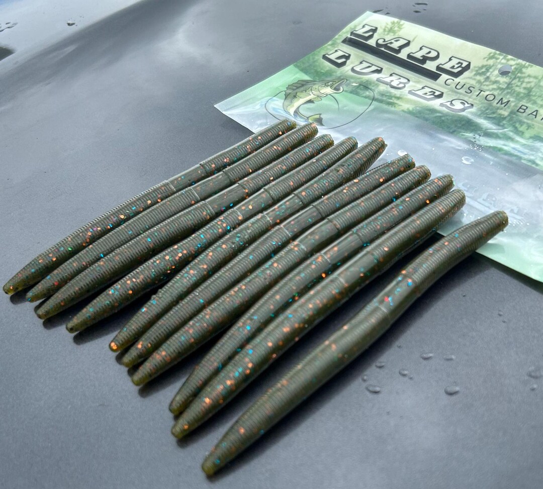 Lape Lures Bass Fishing Senko Style Worms Senko Style Stick Worms Green ...