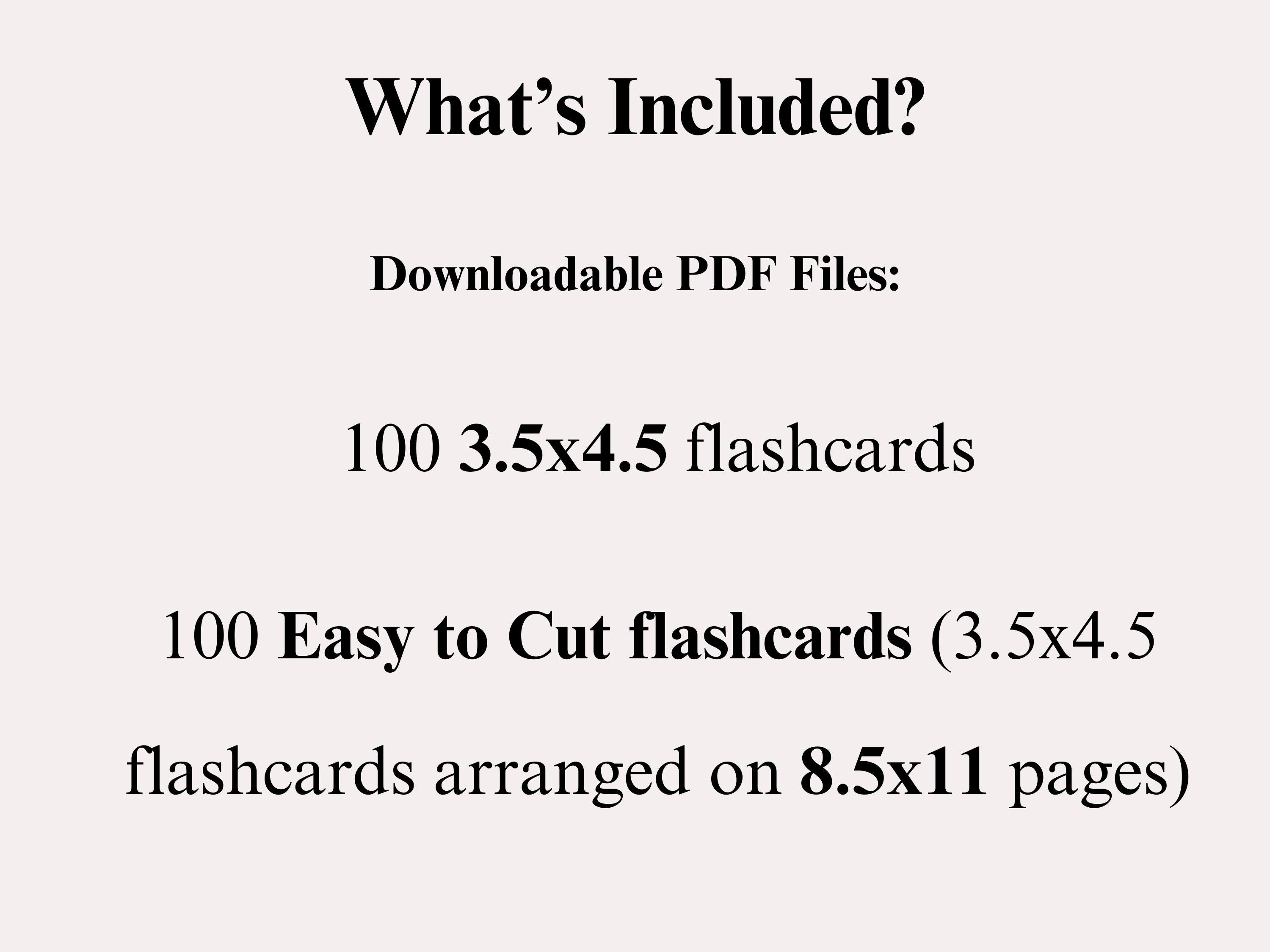 Printable Number Flashcards, Number Flashcards 1-100, Educational ...