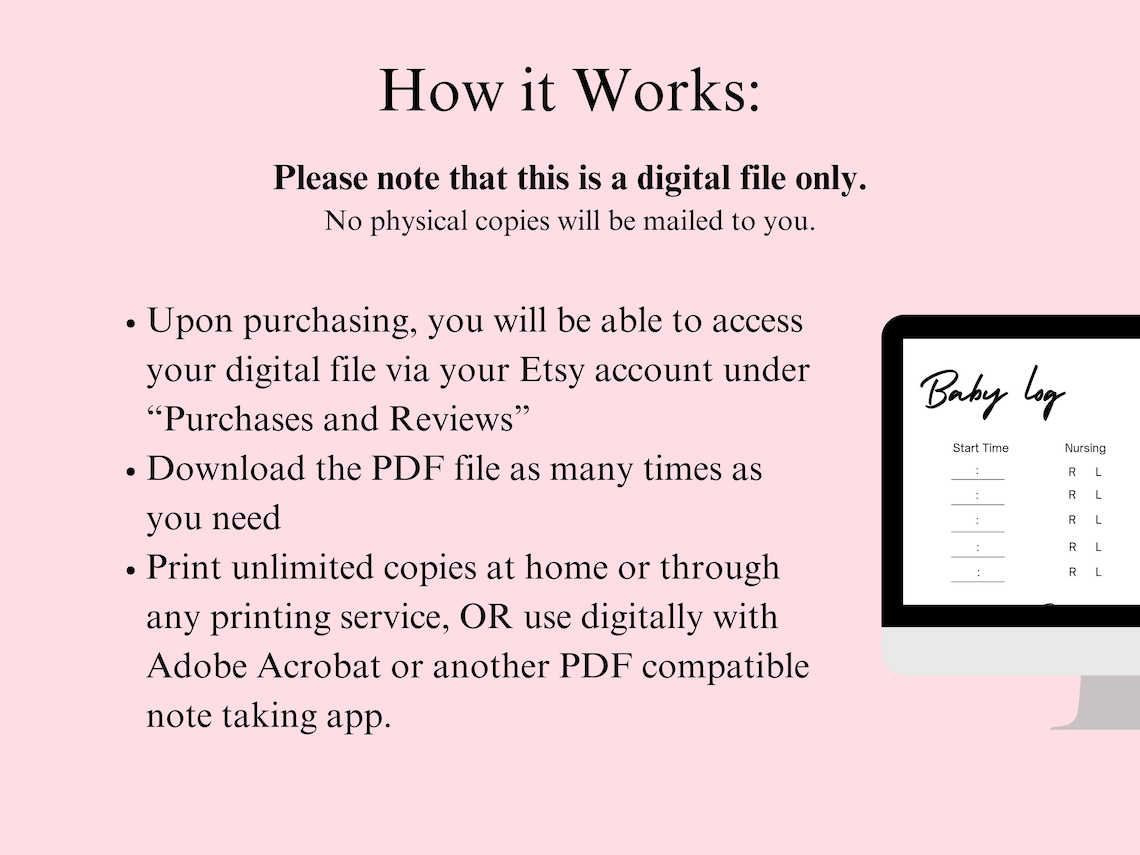 Daily Baby Log Newborn Baby Tracker Printable Nanny Log Newborn Baby ...