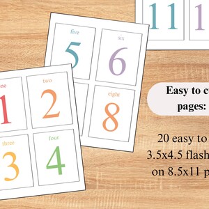 Educational Flashcards Printable Number Flashcards for Kids Counting ...