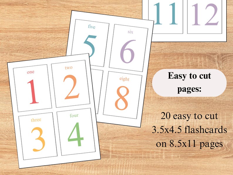 Educational Flashcards Printable Number Flashcards for Kids Counting ...