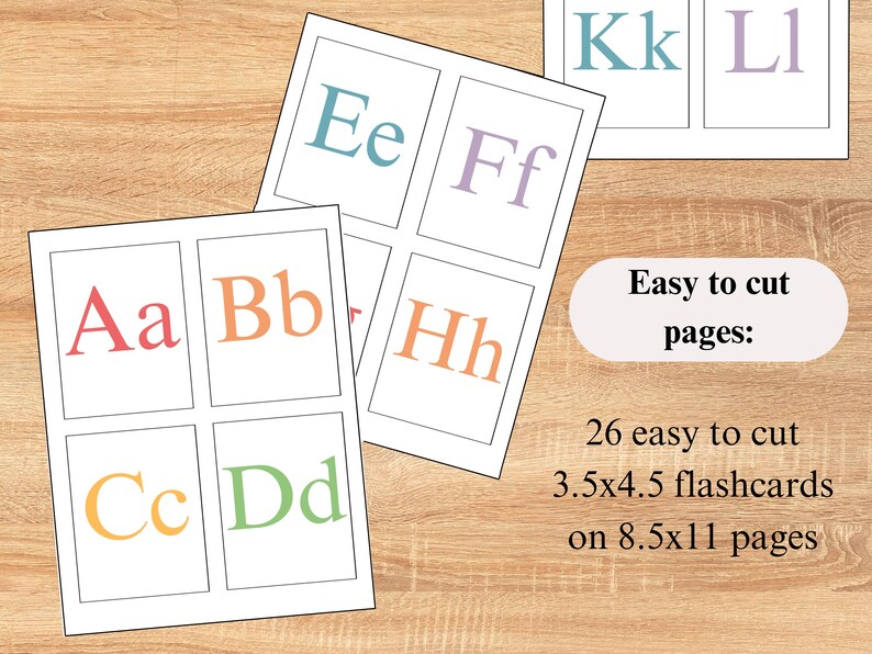 Educational Alphabet Flashcards Printable Toddler Flashcards Alphabet ...