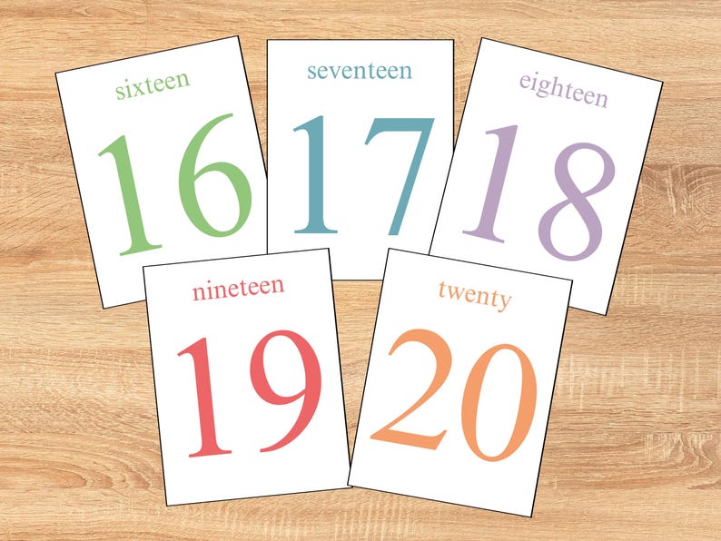 Educational Flashcards Printable Number Flashcards for Kids Counting ...