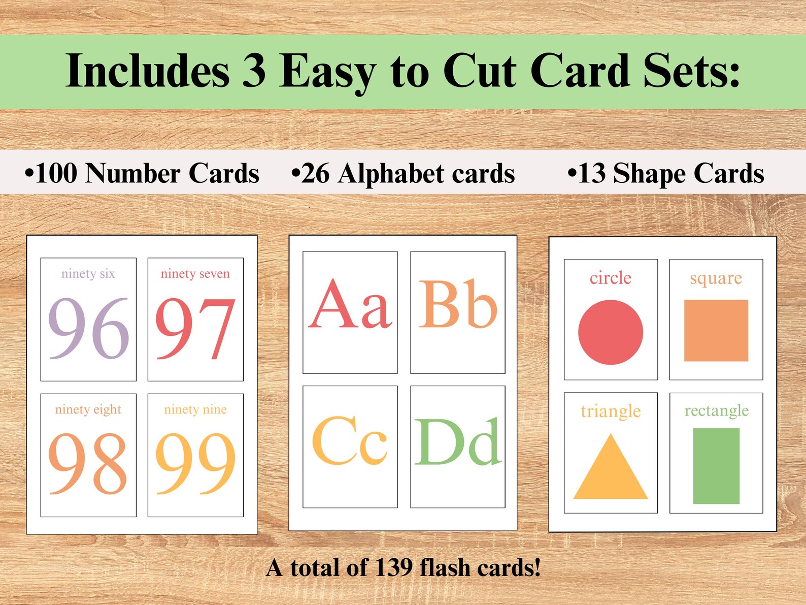 Printable Flashcard Bundle Educational Toddler Flashcards Counting ...