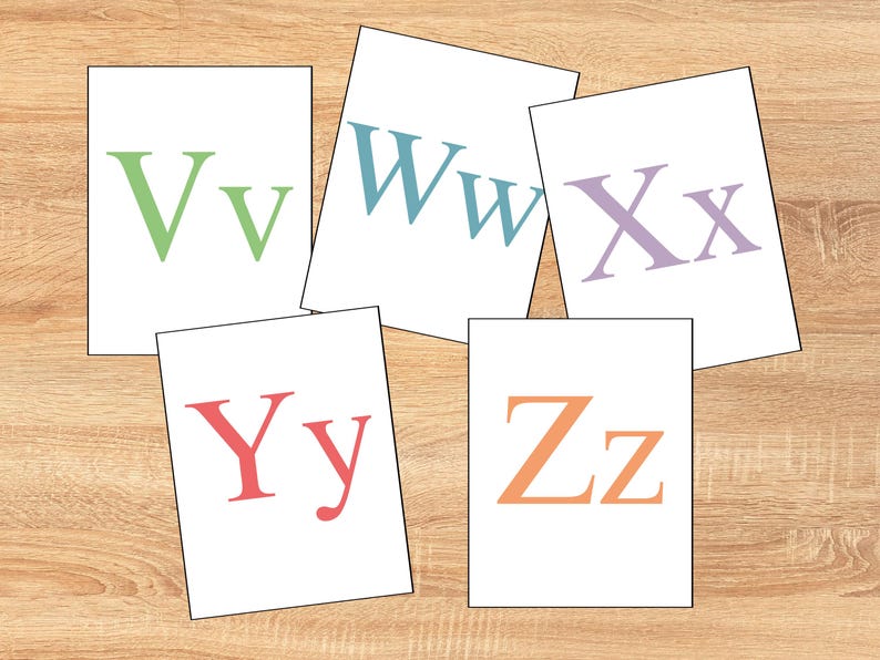 Educational Alphabet Flashcards Printable Toddler Flashcards Alphabet ...
