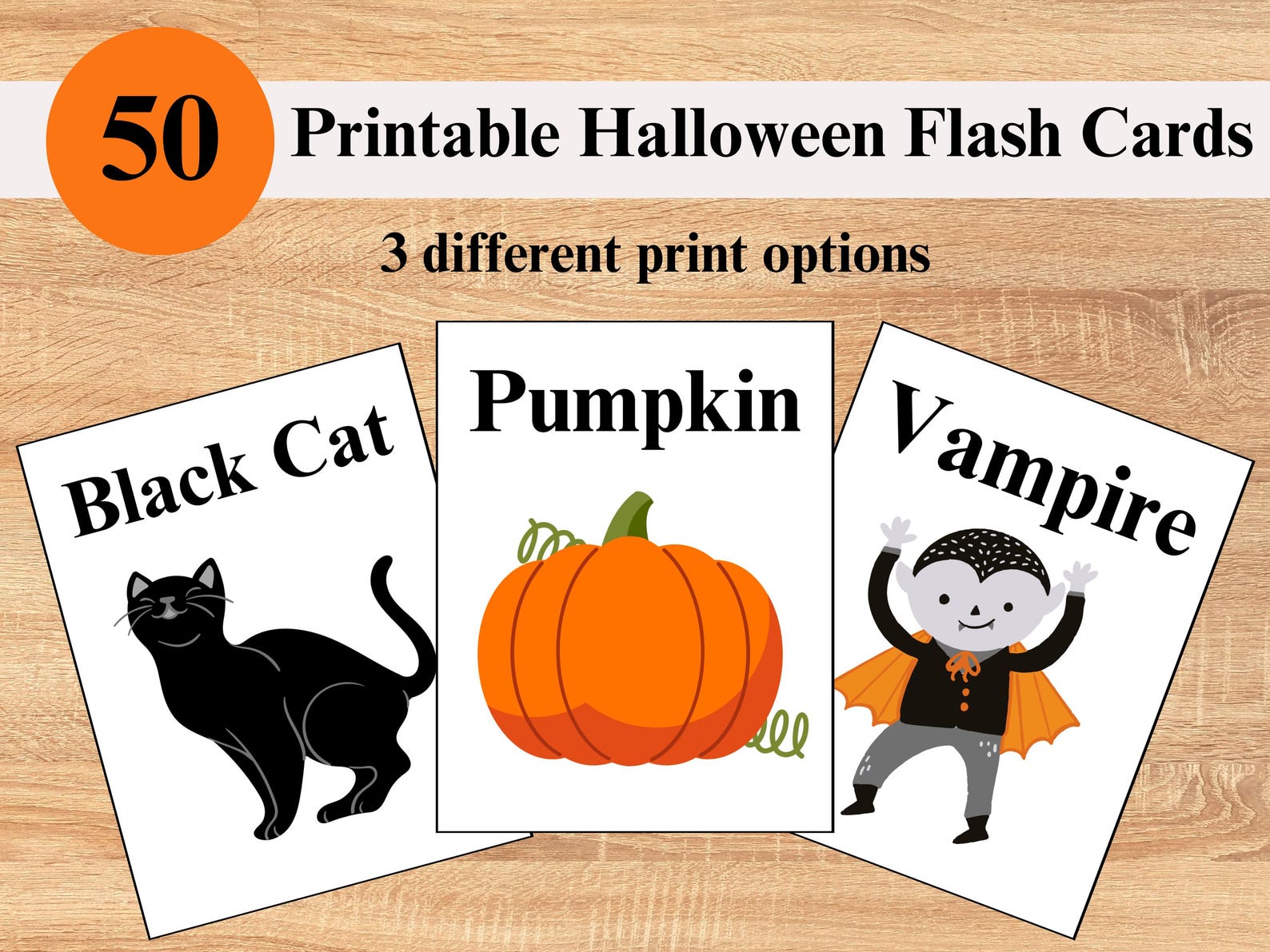 Educational Flashcards Printable Halloween Flashcards for Kids ...