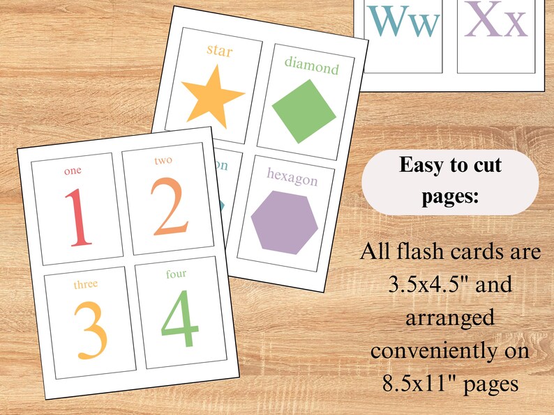 Printable Flashcard Bundle Educational Toddler Flashcards Counting ...