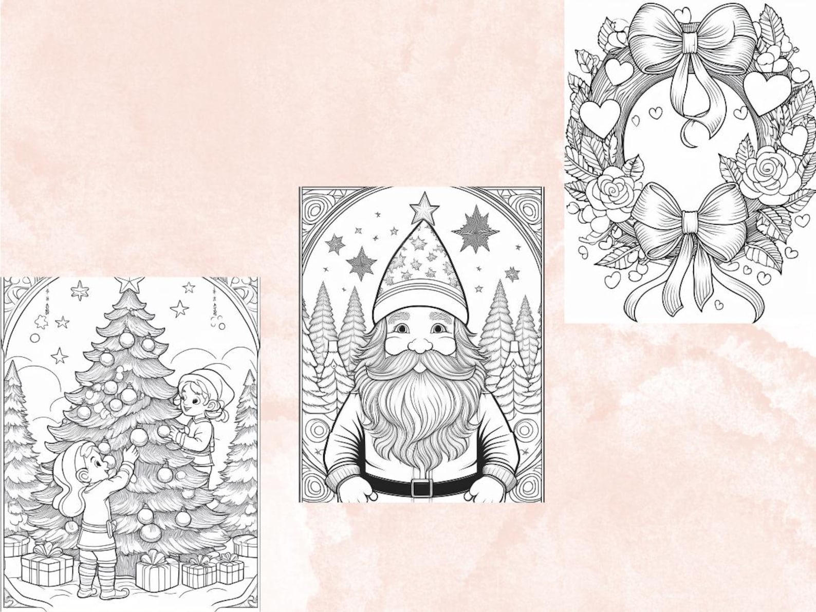 240 Christmas Coloring Pages: Festive Designs for Adults & Kids ...