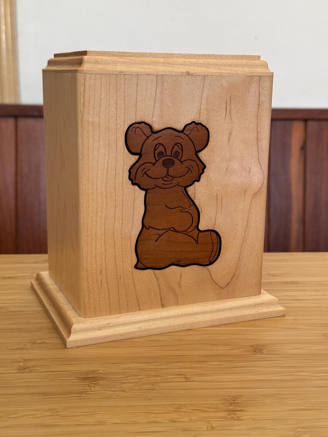 Baby or Child Teddy Bear Urn Made From Wood - Etsy