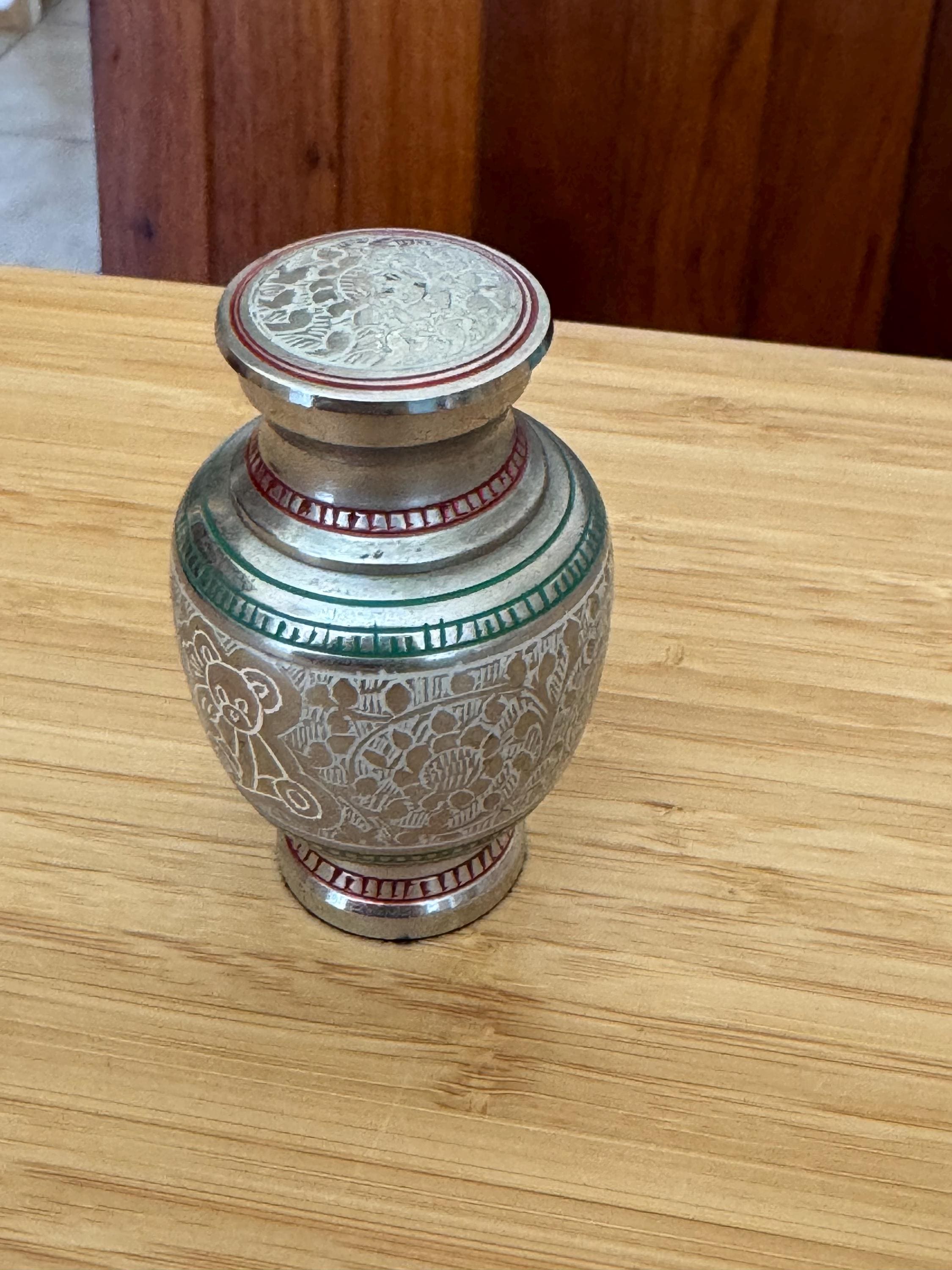 Keepsake Small Brass Teddy Bear Urn for Ashes. - Etsy