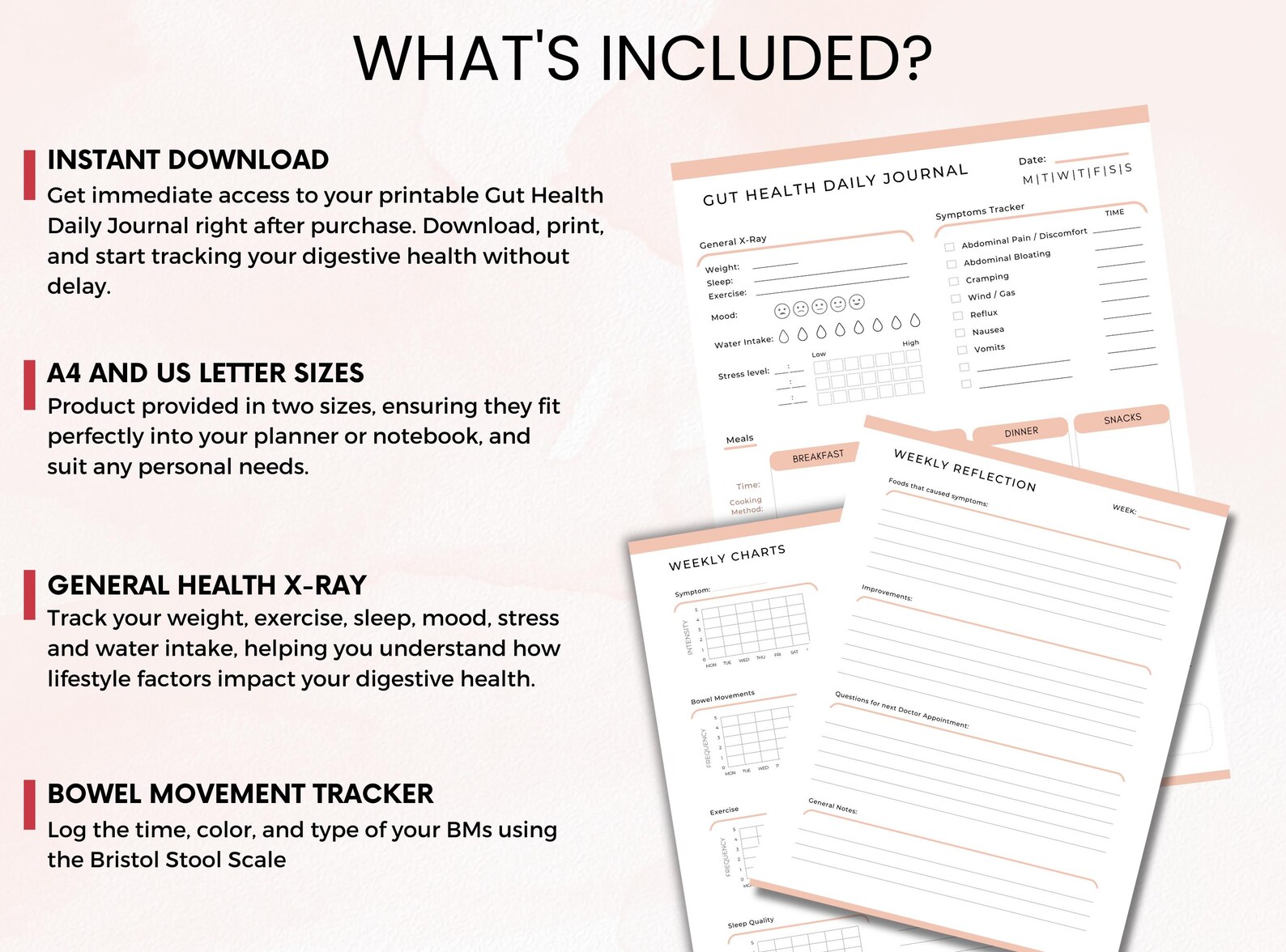 Gut Health Daily Journal: IBS Symptom Tracker, Food Log (PDF) - Etsy