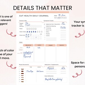 Gut Health Daily Journal: IBS Symptom Tracker, Food Log (PDF) - Etsy