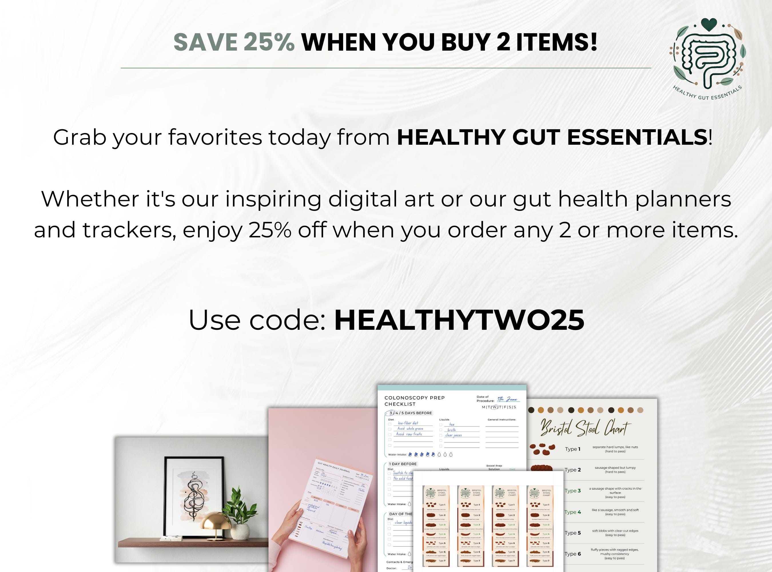 Editable & Printable Bristol Stool Chart, PDF Gut Health Poop Poster ...