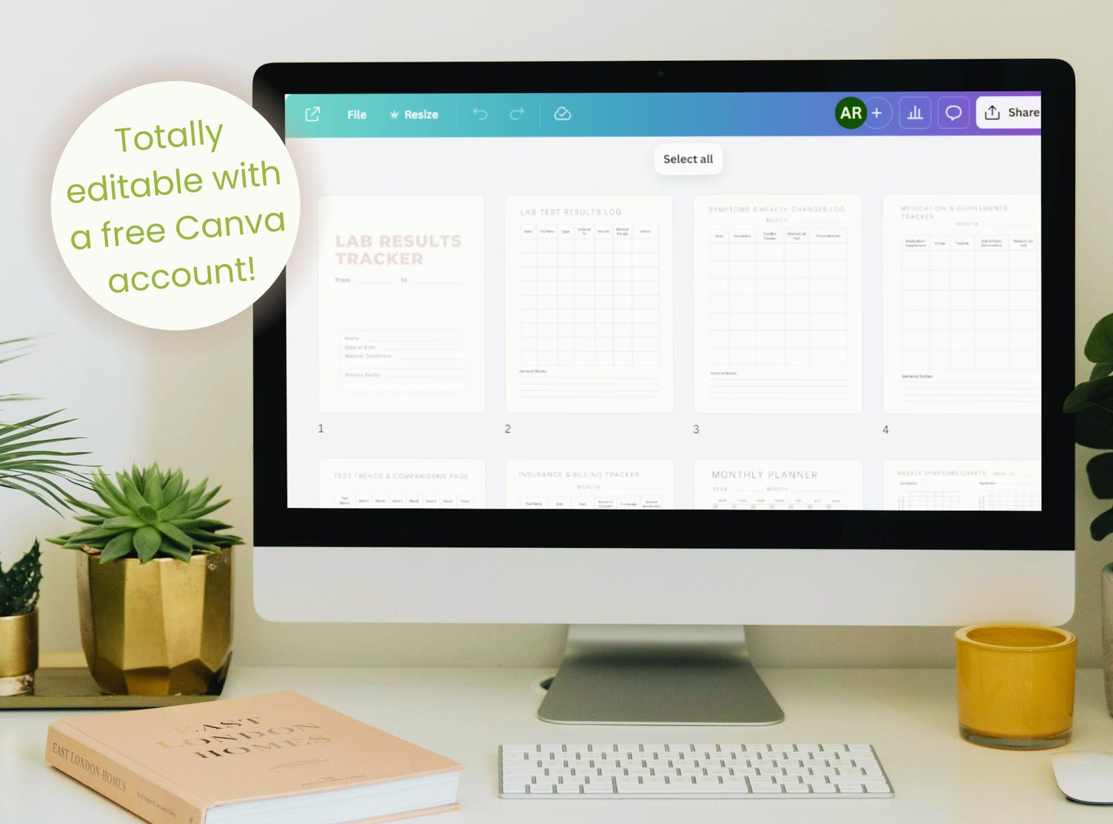 Lab Results Tracker: Editable Medical Records Log (canva, PDF) - Etsy