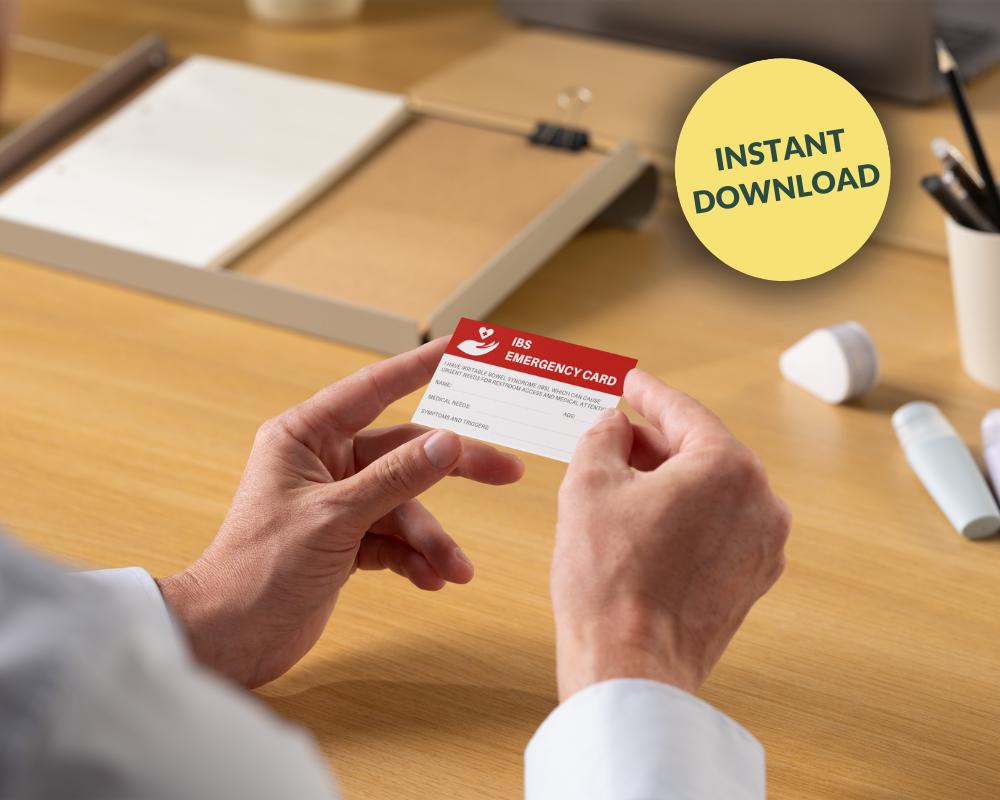 IBS Emergency Card: Printable Medical Info Wallet Card (digital ...