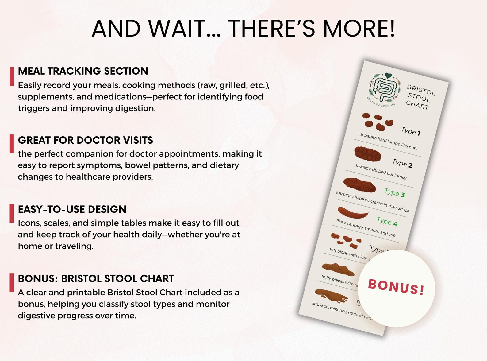 Gut Health Daily Journal, Food Log Printable Template, Symptoms Tracker ...