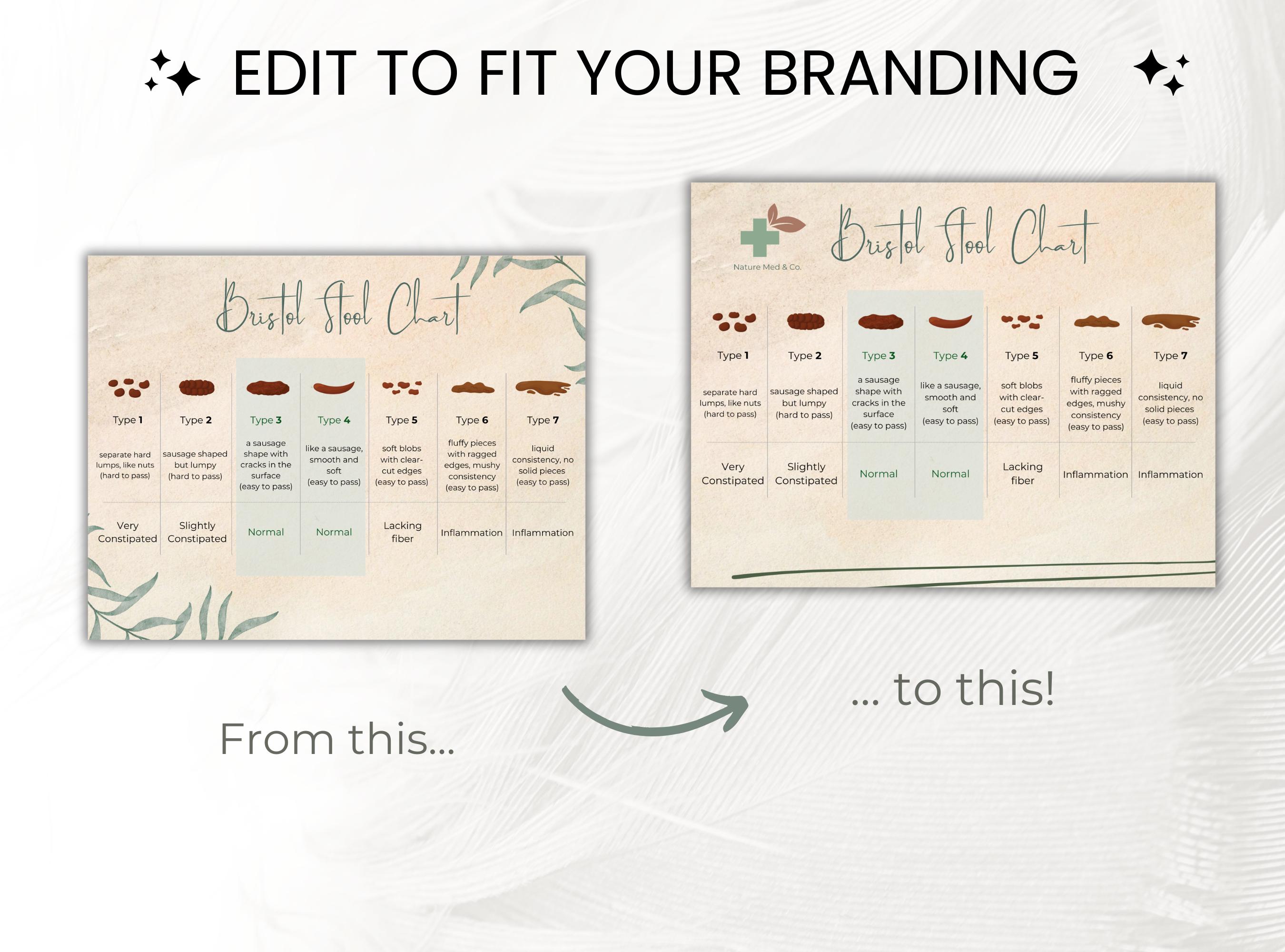 Editable Bristol Stool Chart: Gut Health Poster (PDF) - Etsy