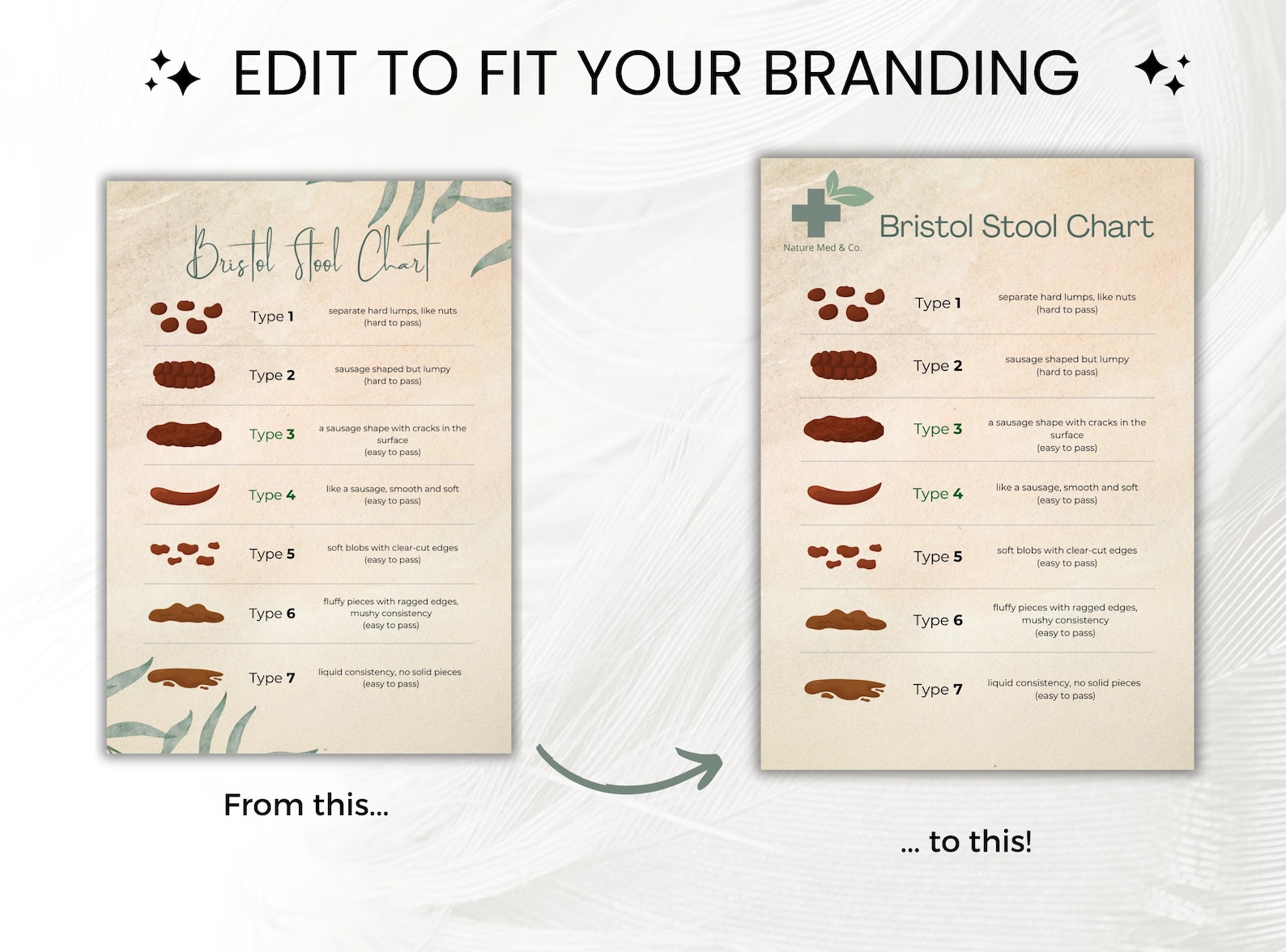 Printable Bristol Stool Chart: Gut Health Tracker (editable PDF) - Etsy